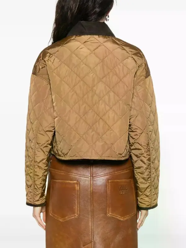 Prada Quilted Corduroy-collar Jacket