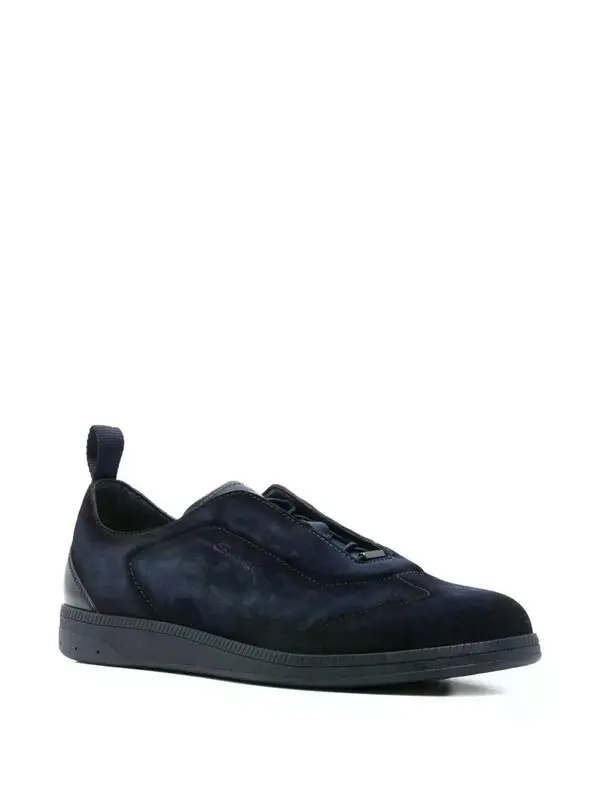 Santoni Suede Slip-on Sneakers