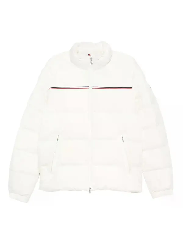 Moncler Quilted Jacket With Stripe Detail