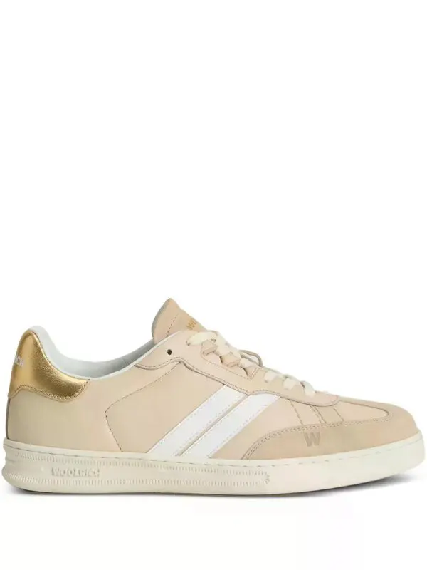 Woolrich Leather Stripe Sneakers - Neutrals