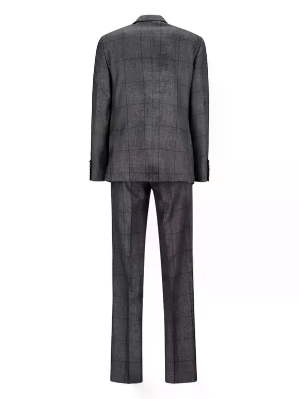 LARDINI Double-breasted Checked Suit