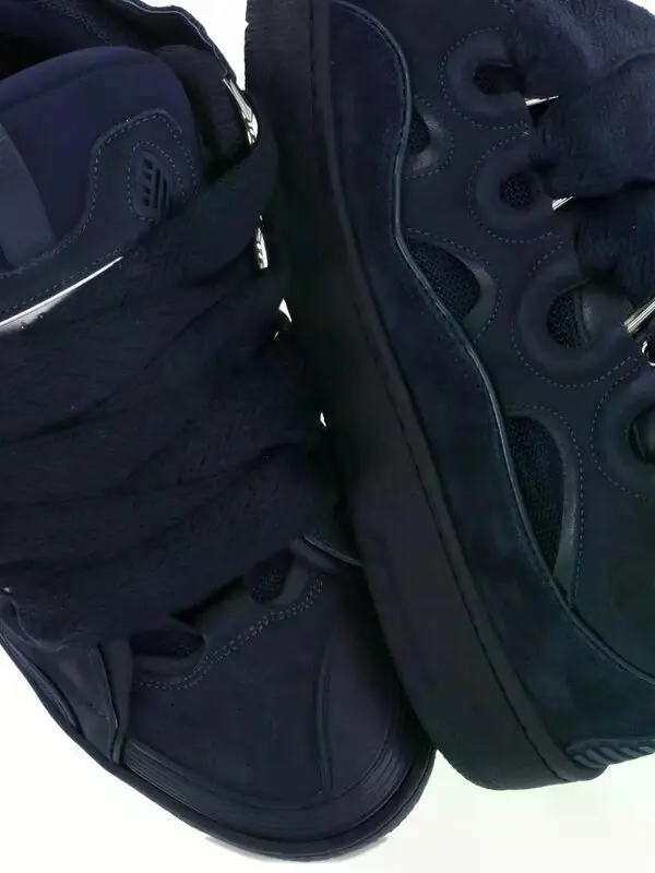 LANVIN Curb Lace-up Sneakers - Blue