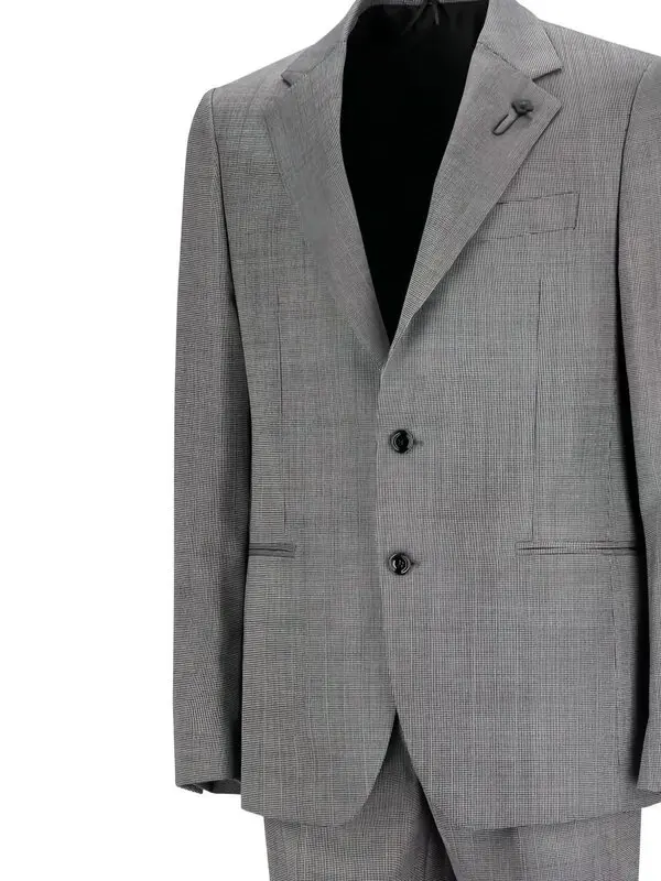 LARDINI Notched Houndstooth Suit