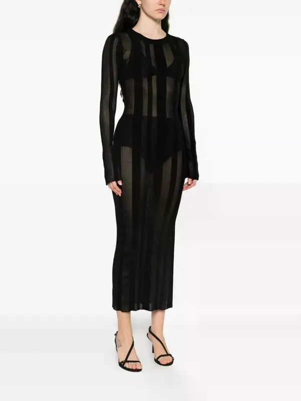 Patrizia Pepe Ribbed Knit Midi Dress