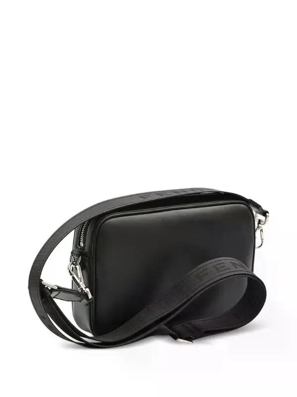 Fendi Leather Messenger Bag - Black