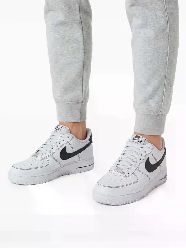 Nike Sketched Swoosh Leather Sneakers - Grey