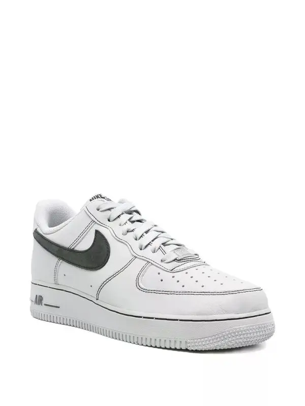 Nike Sketched Swoosh Leather Sneakers - Grey