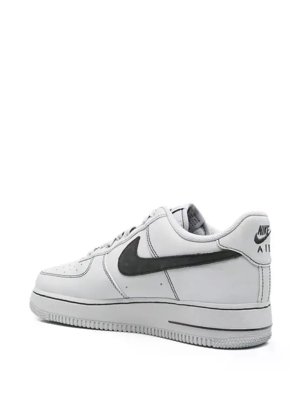 Nike Sketched Swoosh Leather Sneakers - Grey