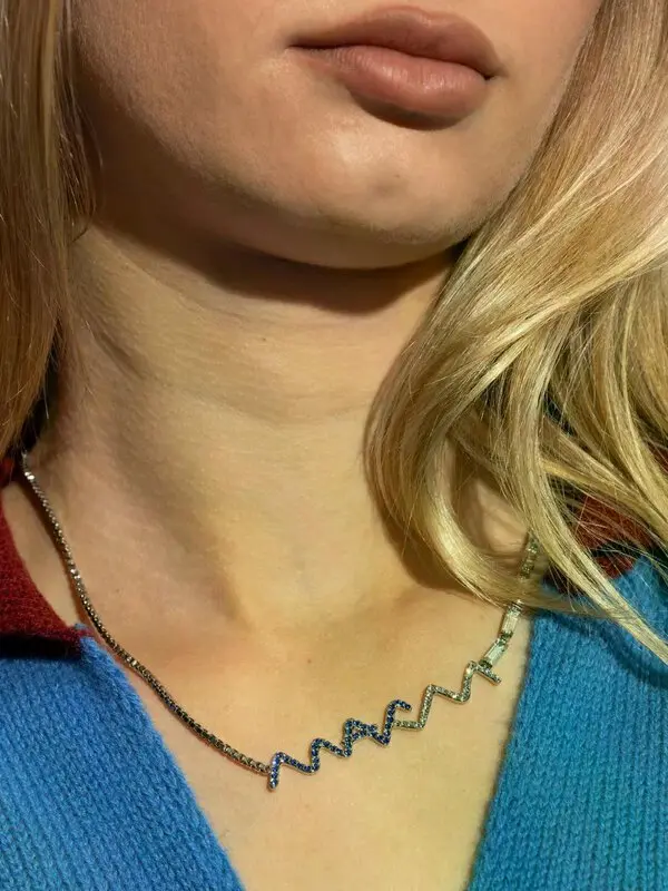 Marni Sapphire Wave Necklace