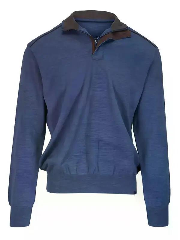 Paul & Shark Mock-neck Sweater - Blue