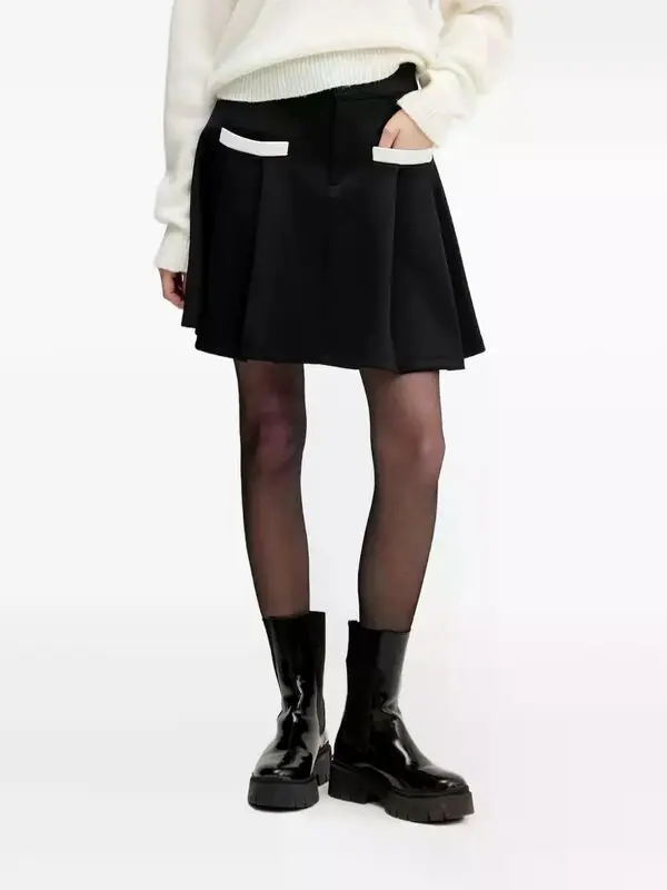 Hugo Pleated A-line Mini Skirt