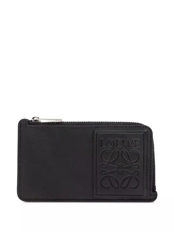 Loewe Embossed-logo Zip-around Wallet - Black