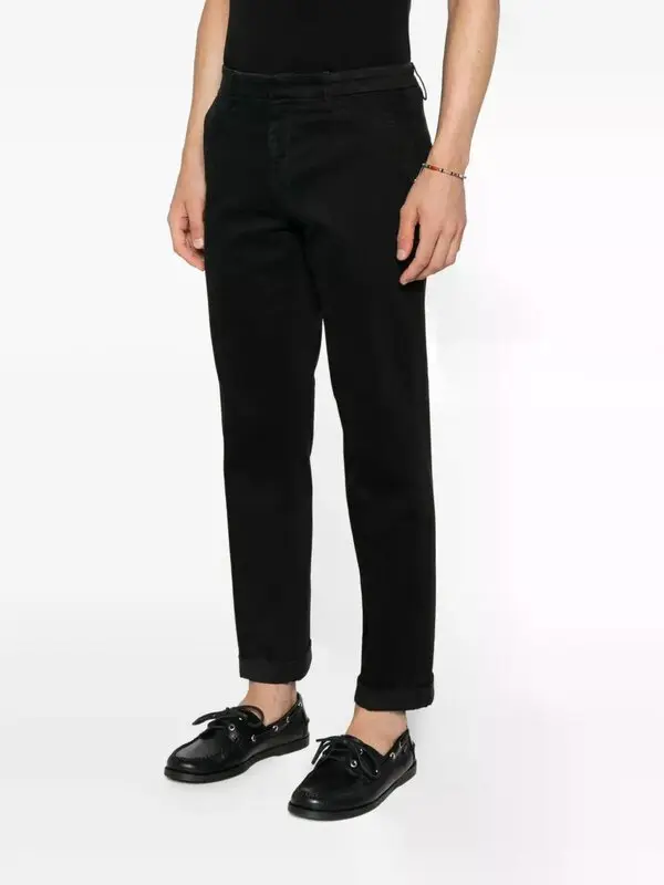 DONDUP Pleated Trousers With Belt Loops - Black