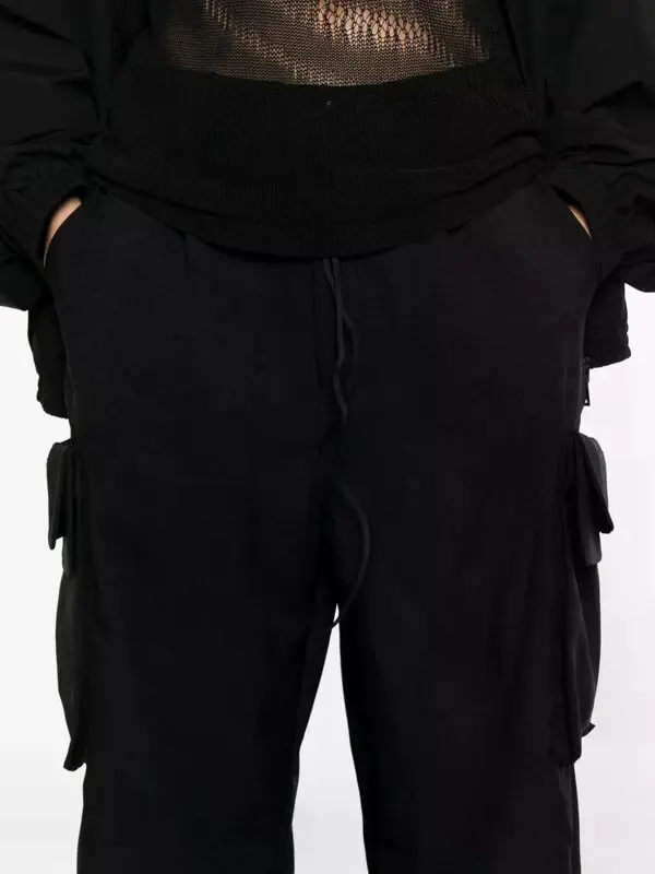 Y3 Drawstring Cargo Trousers - Black
