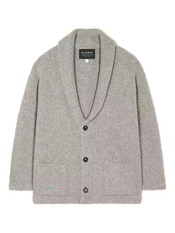 Alanui Shawl-collar Button Cardigan - Grey