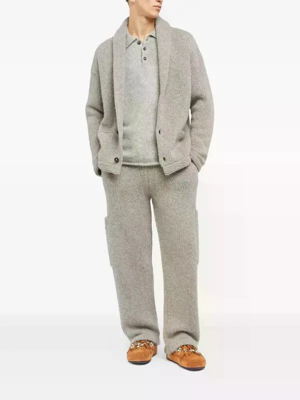 Alanui Shawl-collar Button Cardigan - Grey