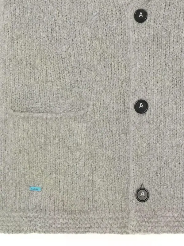 Alanui Shawl-collar Button Cardigan - Grey