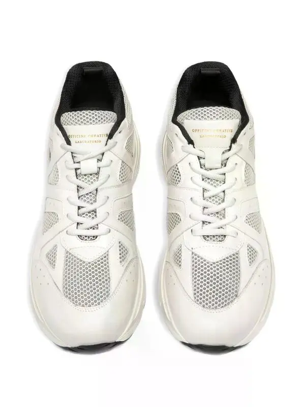 Officine Creative Mesh-panel Leather Sneakers