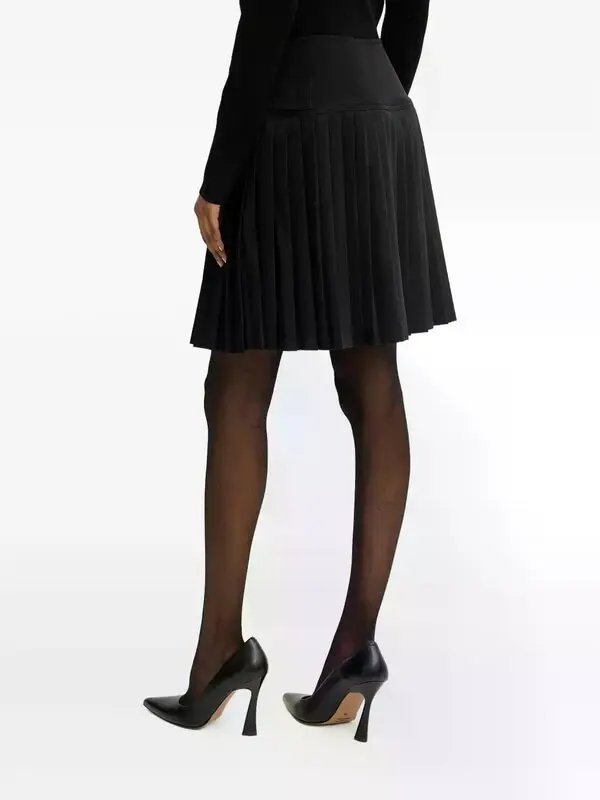 Karl Lagerfeld Pleated Midi Skirt With Button Detail