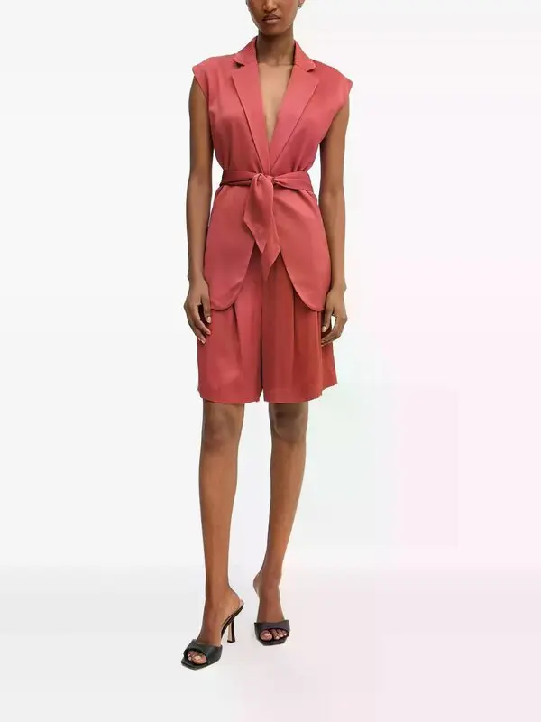 Karl Lagerfeld Sleeveless Belted Blouse