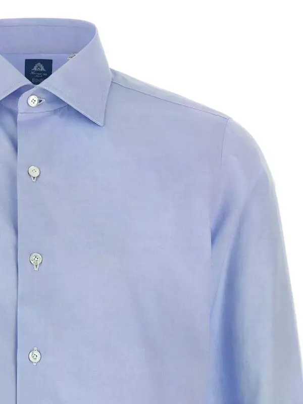 FINAMORE 1925 Napoli Button-cuffed Cotton Shirt - Blue