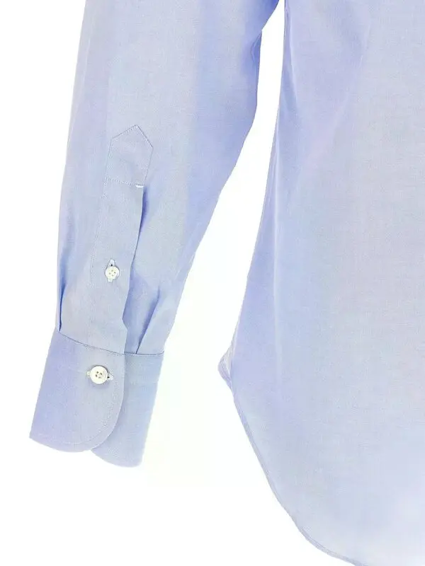 FINAMORE 1925 Napoli Button-cuffed Cotton Shirt - Blue