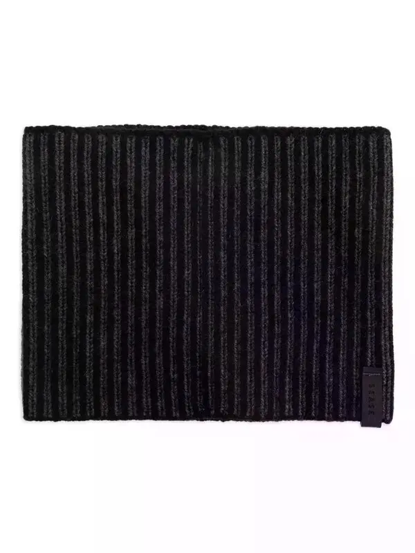 Sease Ribbed Cashmere Scarf - Black