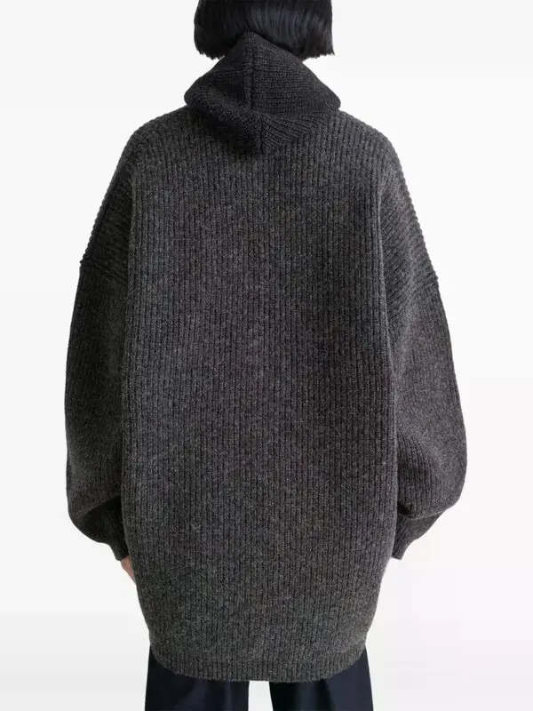 LEMAIRE Ribbed Knit Cardigan - Black