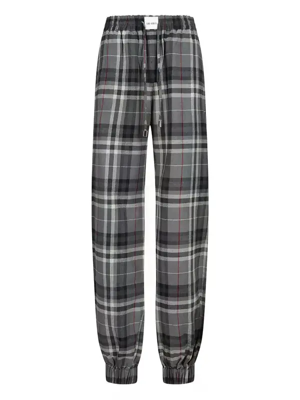 Attico Plaid Drawstring Trousers