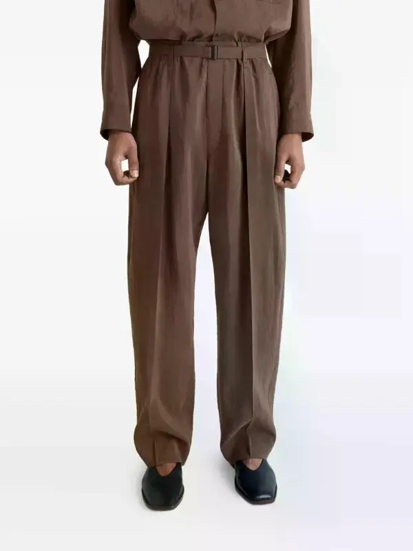 LEMAIRE Pleated Belted Trousers
