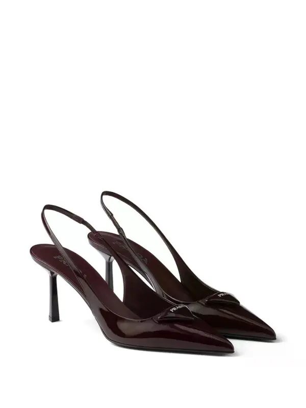 Prada 75mm Pointed Toe Slingback Pumps