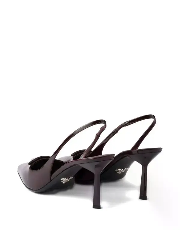 Prada 75mm Pointed Toe Slingback Pumps