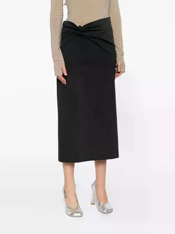 Alberta Ferretti Button-detail Midi Skirt