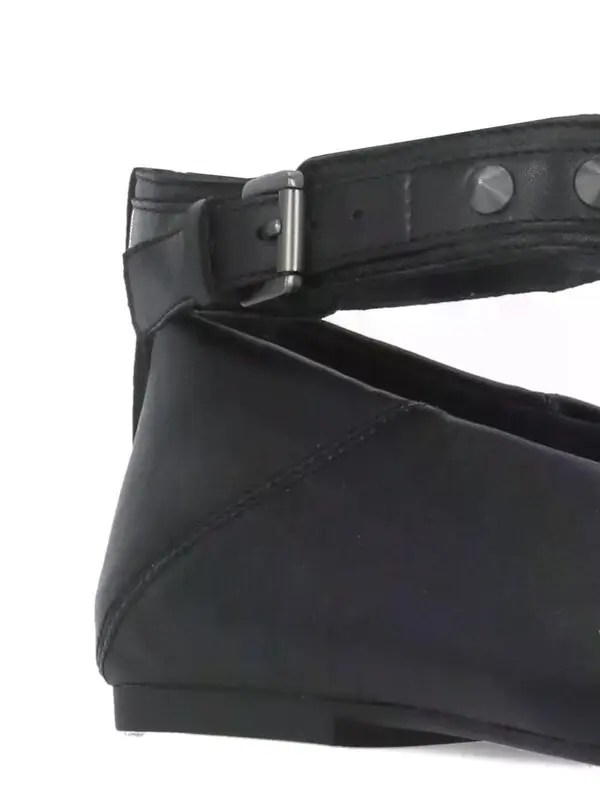 Ash Studded Ankle-strap Ballerinas