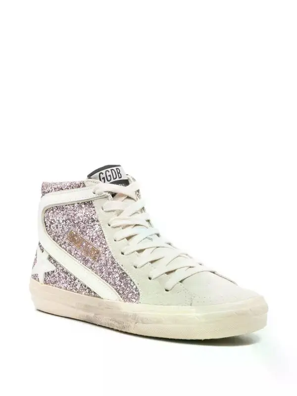 GOLDEN GOOSE Glitter Panel High-top Sneakers