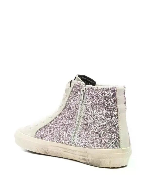 GOLDEN GOOSE Glitter Panel High-top Sneakers