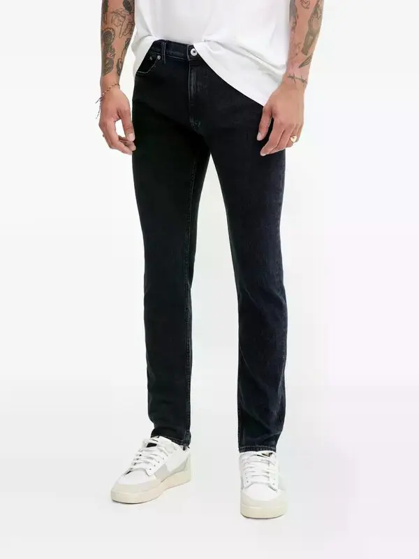 Hugo Five-pocket Jeans With Leather Patch