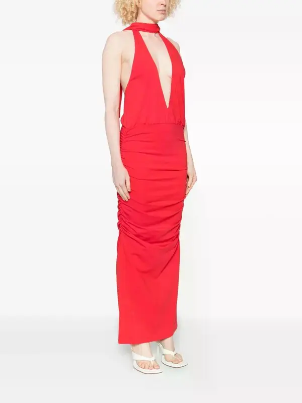ROWEN ROSE V-neck Maxi Dress