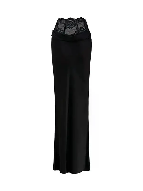 SEEN USERS Name Lace-insert Satin Skirt