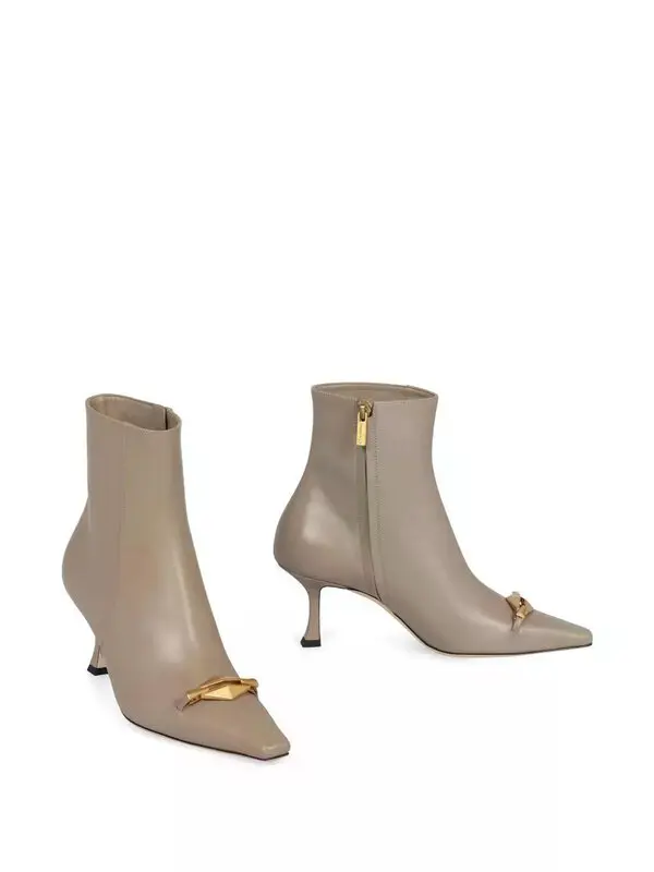 JIMMY CHOO 70mm Pointed-toe Leather Boots