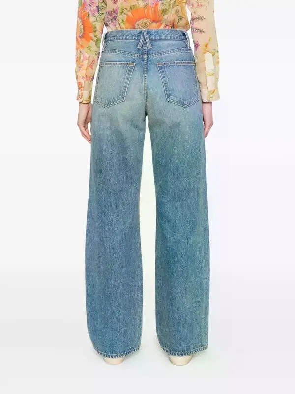 SLVRLAKE Distressed Wide-leg Jeans