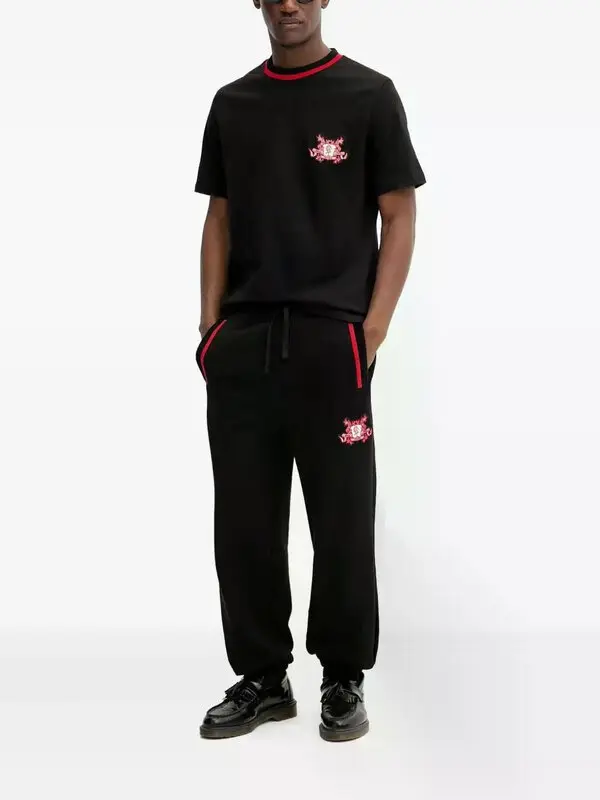 Hugo Embroidered-panel Drawstring Track Pants