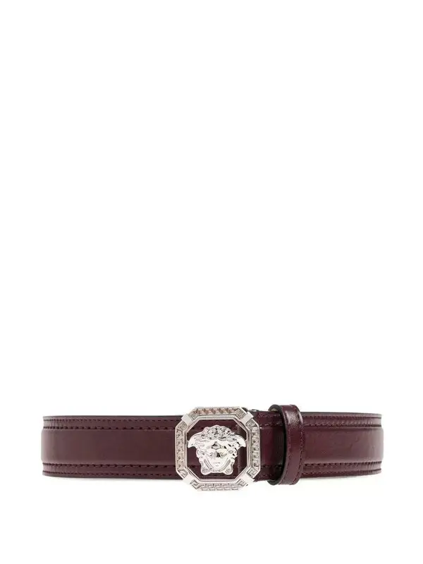 Versace Leather Belt - Red