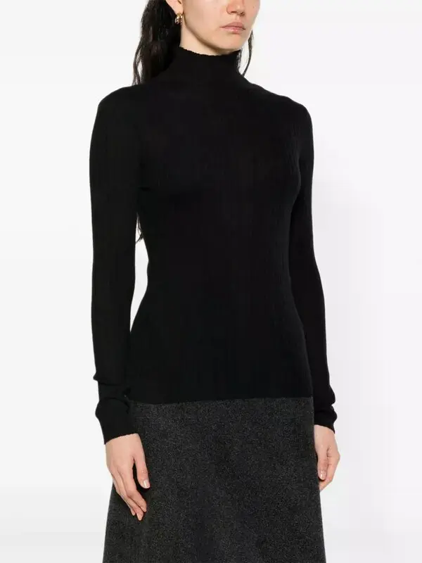 Agnona Ribbed Turtleneck Top