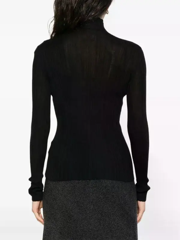Agnona Ribbed Turtleneck Top