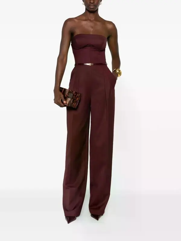 Elisabetta Franchi Strapless Pleated Jumpsuit