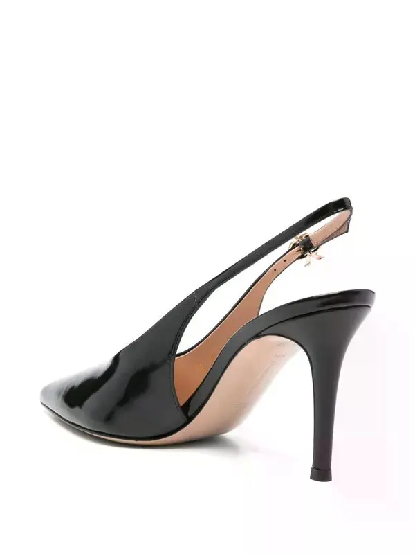 GIANVITO ROSSI 85mm Slingback Pointed-toe Pumps - Black