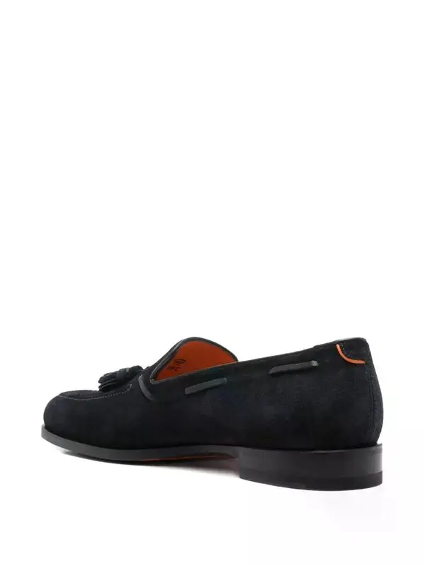 Santoni Tassel-detail Suede Loafers