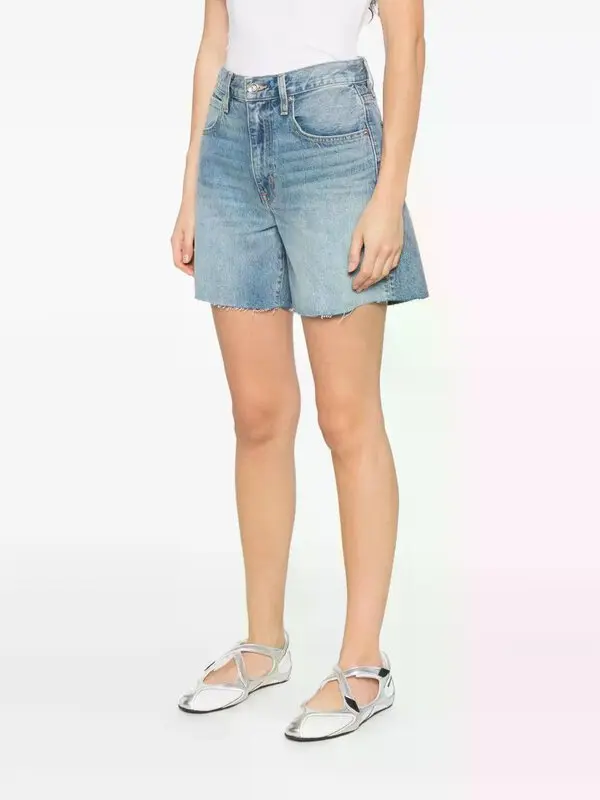 SLVRLAKE Sienna Frayed-hem Denim Shorts - Blue