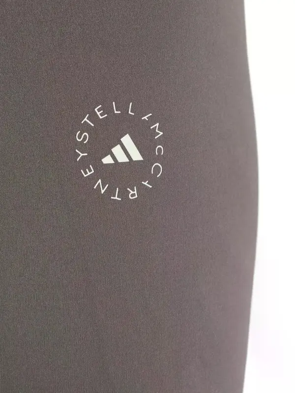 Adidas By Stella McCartney Logo-print Split-hem Leggings